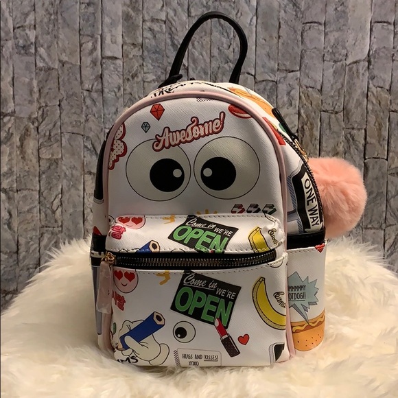 like dreams | Bags | Like Dreams Emoji Graffiti Backpack | Poshmark